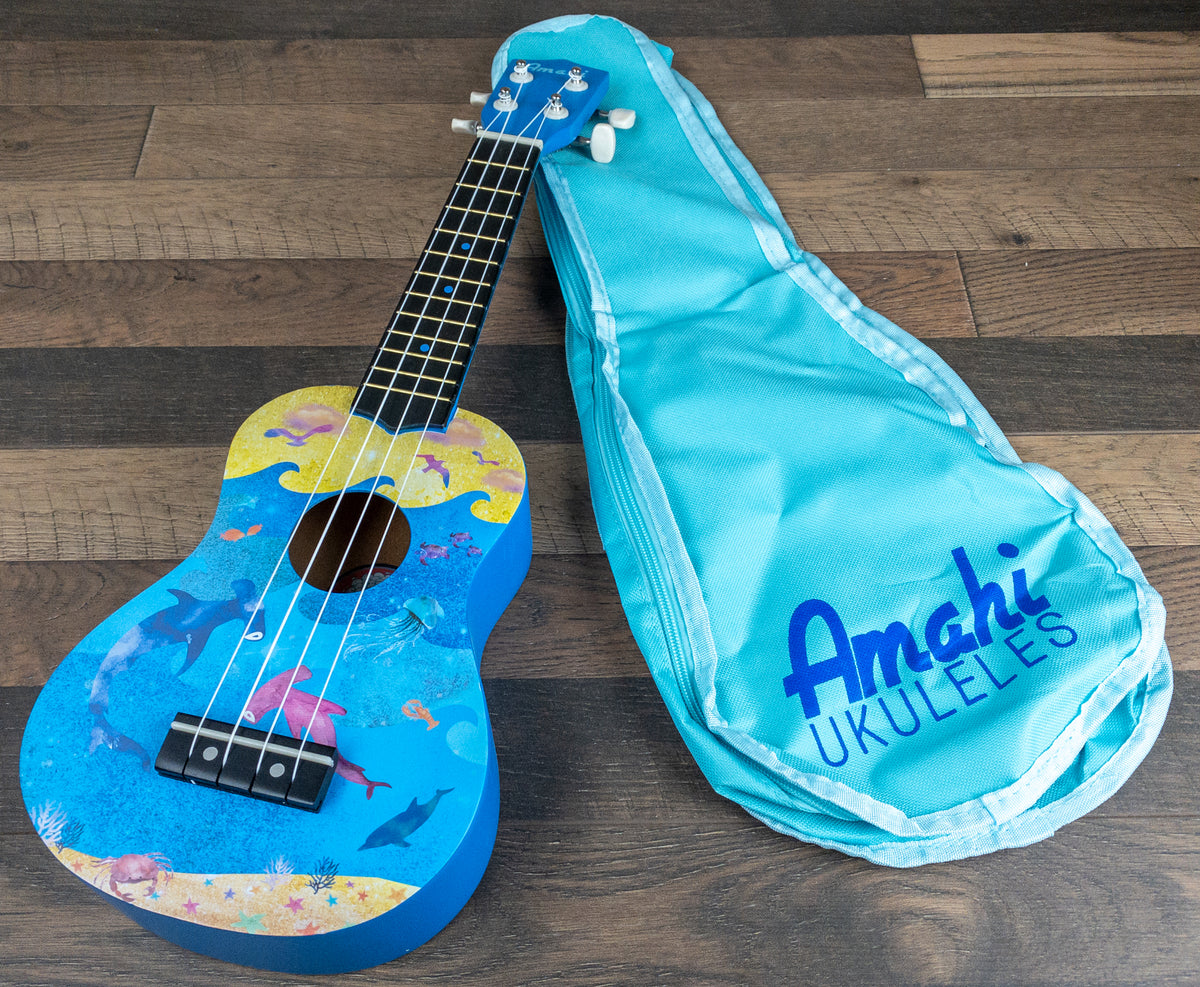 Amahi DDUK21 Under The Sea Design, Soprano Ukulele with Carry Bag ...
