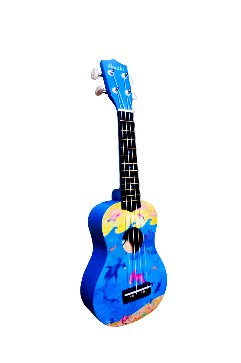 Amahi DDUK21 Under The Sea Design, Soprano Ukulele with Carry Bag ...