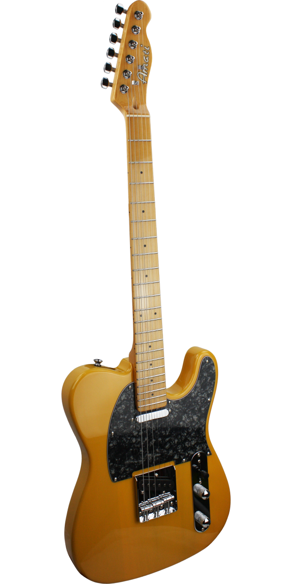 Amati 40TCBS Electric Guitar Classic Body Shape, Butterscotch w/access ...