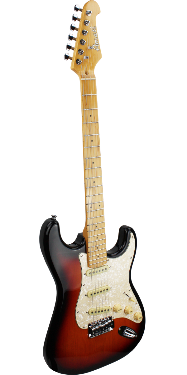 Amati 70STSB Electric Guitar, Classic Body Style, Sunburst Finish w/ac ...