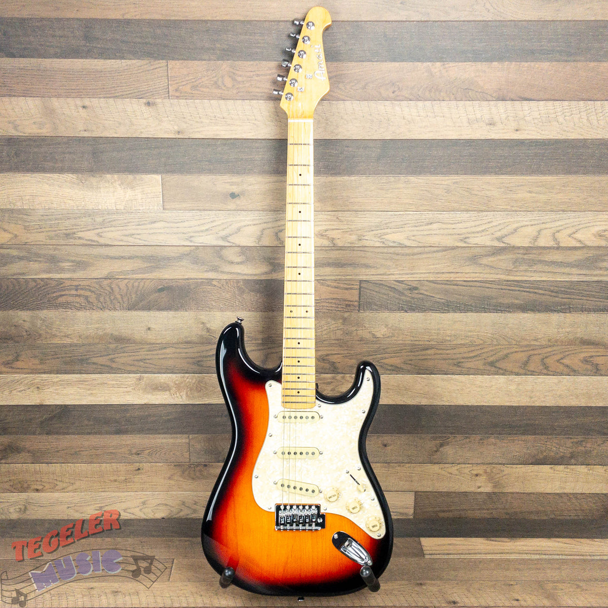 Amati 70STSB Electric Guitar, Classic Body Style, Sunburst Finish w/ac ...