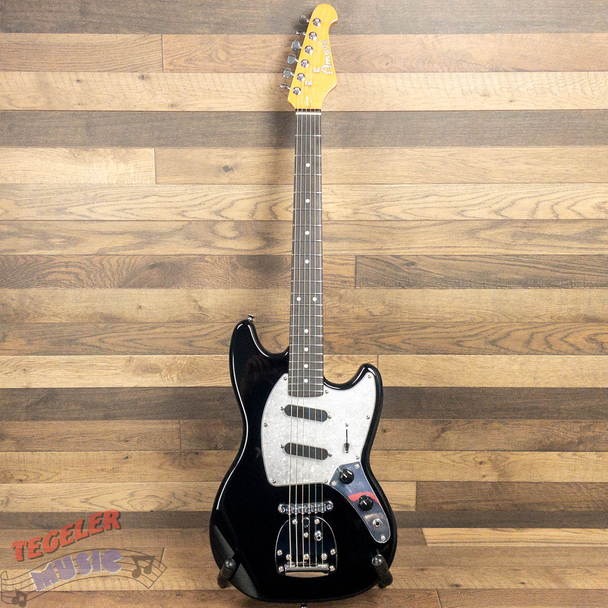 Amati 90MTBK Electric Guitar, Offset Body Shape Black Gloss Finish w/a ...