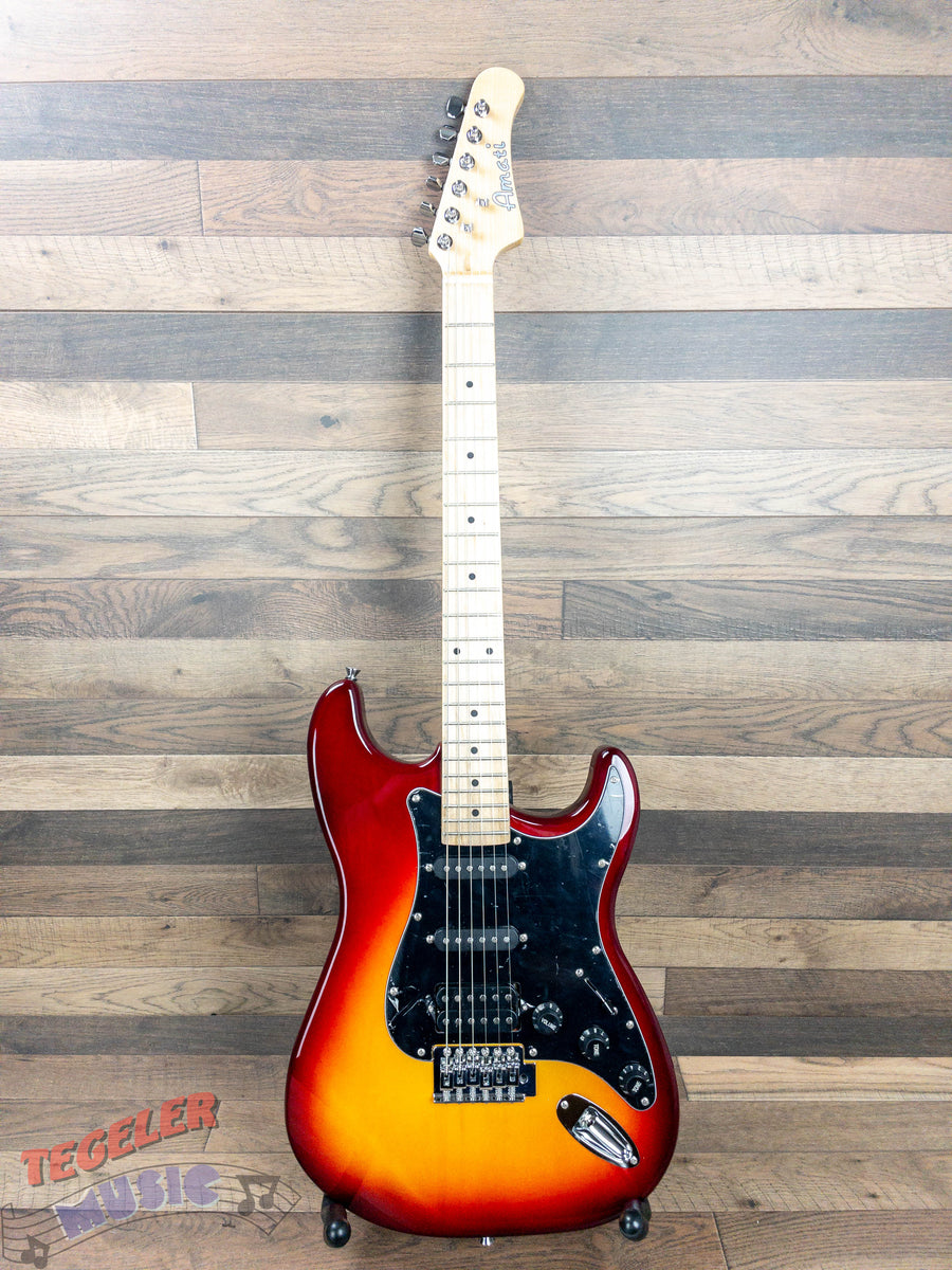 Amati 20STHG Electric Guitar, Classic Body Shape, Sunburst Finish w/ac ...