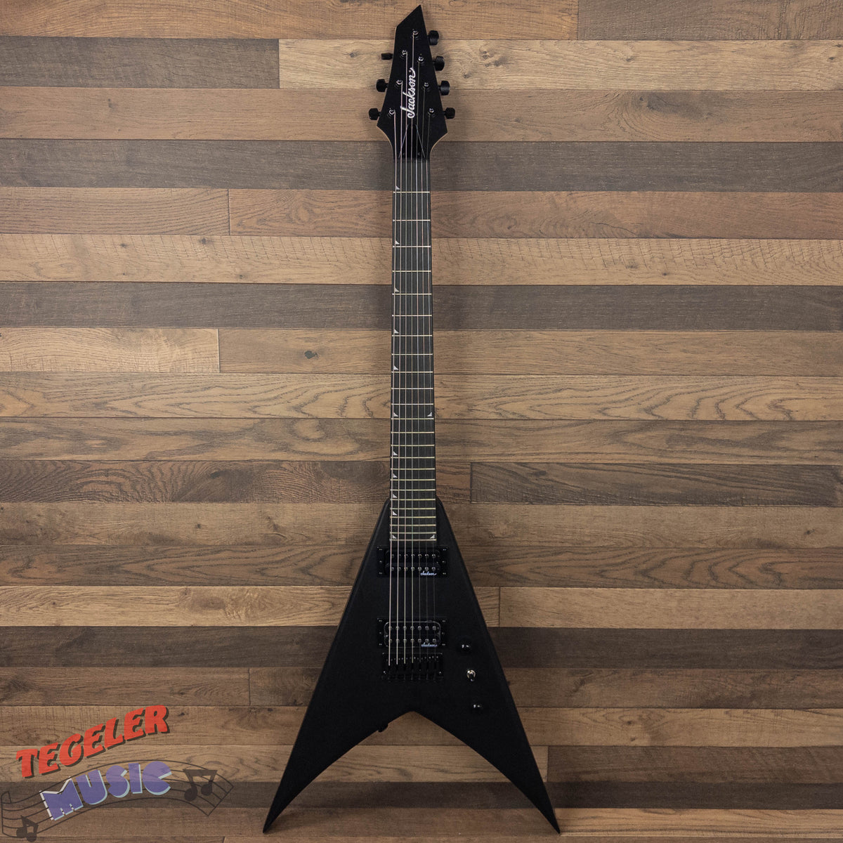 USED- Jackson JS22-V, King V Electric Guitar, Satin Black, 7 String ...