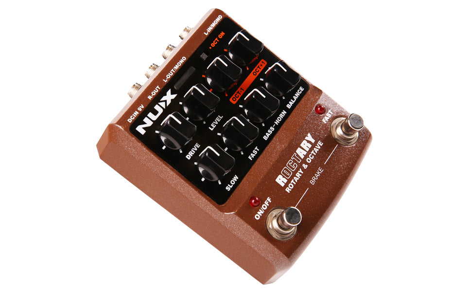 NUX Roctary Rotory Leslie Speaker & Poly-Octive Dual Switch Guitar Eff ...
