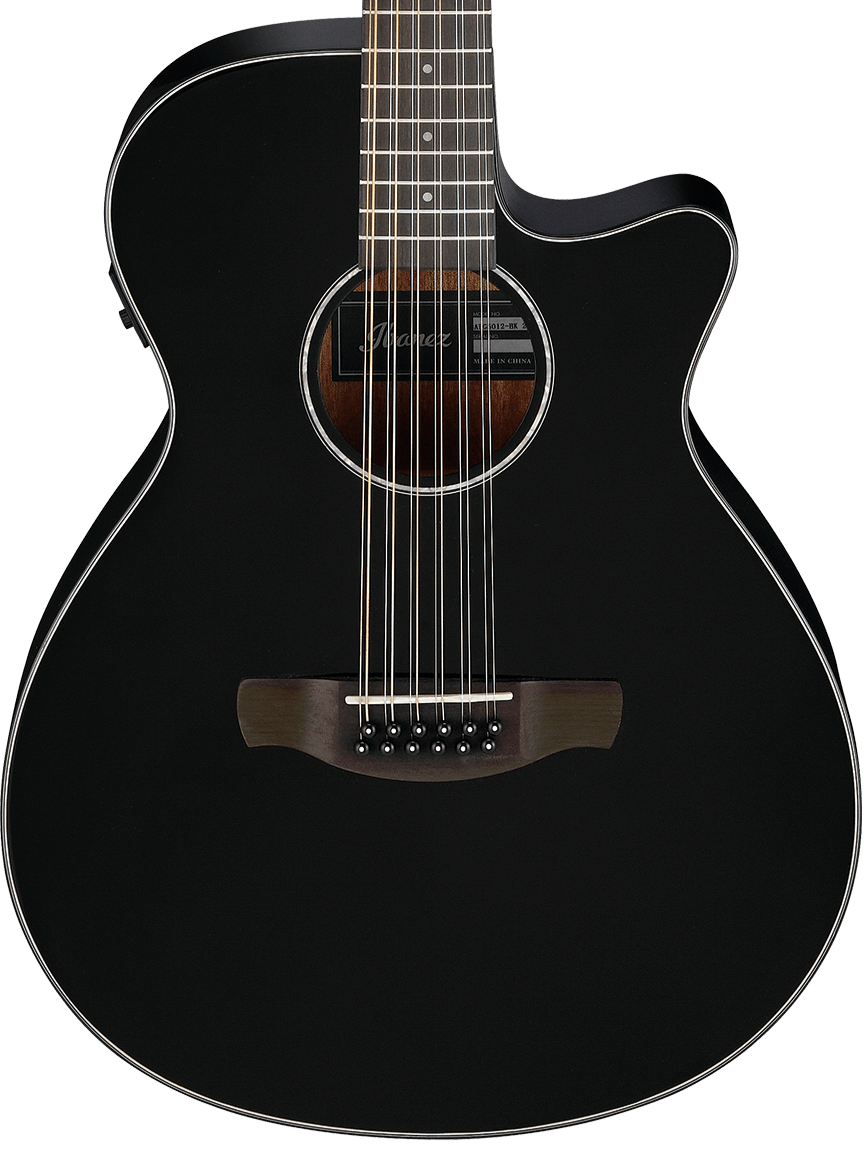 Ibanez AEG5012BK Right Handed 12-String Acoustic Electric Guitar - Bla ...